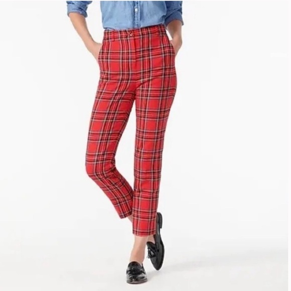 J. Crew | Pants & Jumpsuits | Jcrew High Rise Cameron Pants In Red ...